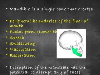 Prosthodontic Management of Mandibular Defects | PPT