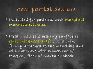 Prosthodontic Management of Mandibular Defects | PPT