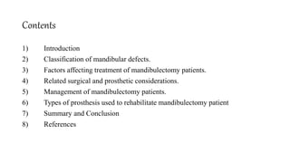 PROSTHODONTIC MANAGEMENT OF MANDIBULAR DEFECTS.pptx