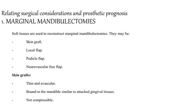 PROSTHODONTIC MANAGEMENT OF MANDIBULAR DEFECTS.pptx | Ear, Nose and ...