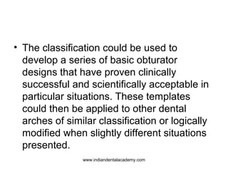 Prosthodontic principles of obturator design.ppt/ dental courses | PPT