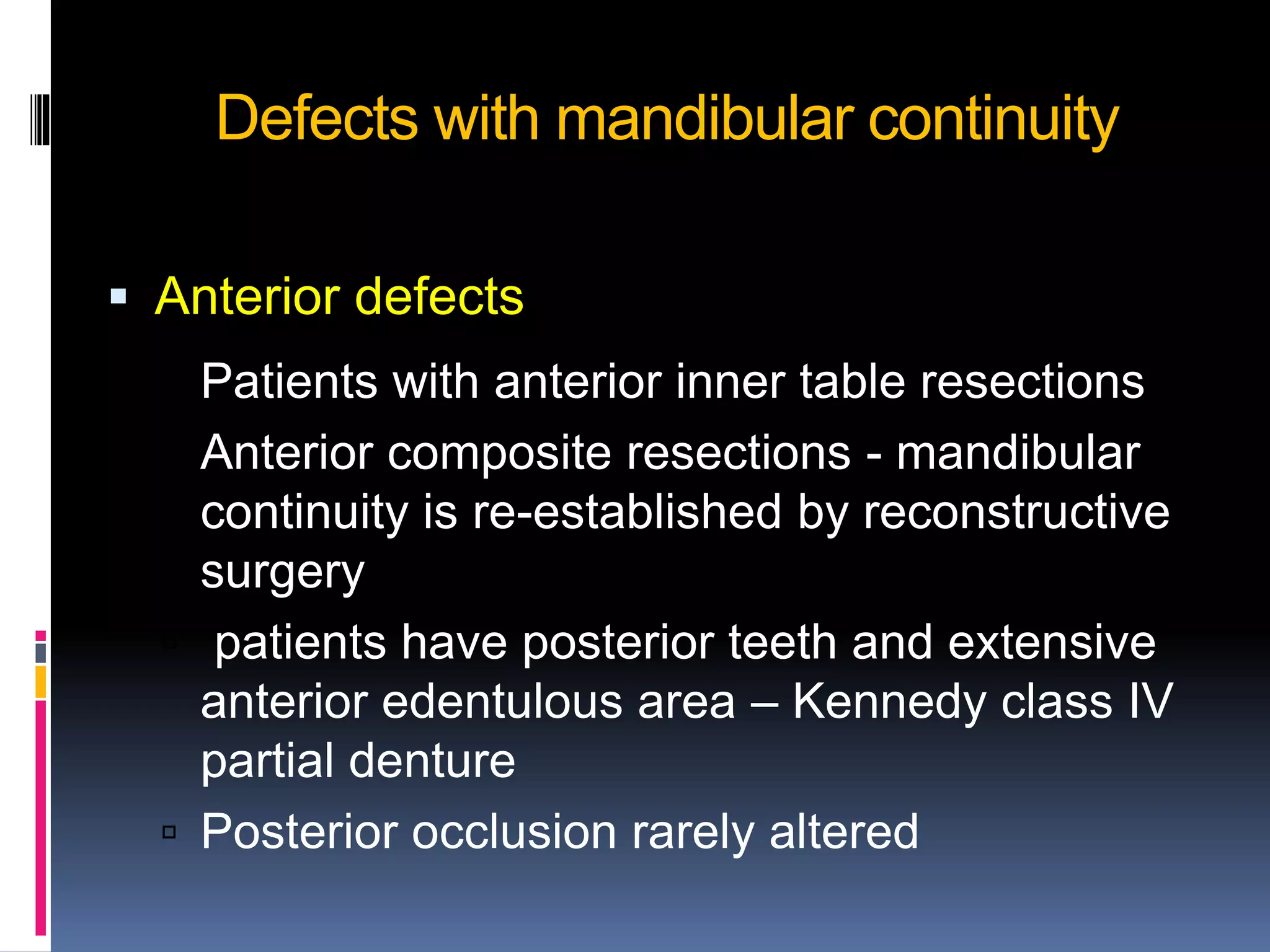 Prosthodontic rehabilitation of mandibulectomy | PPTX