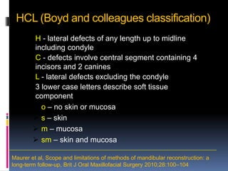 Prosthodontic rehabilitation of mandibulectomy | PPTX