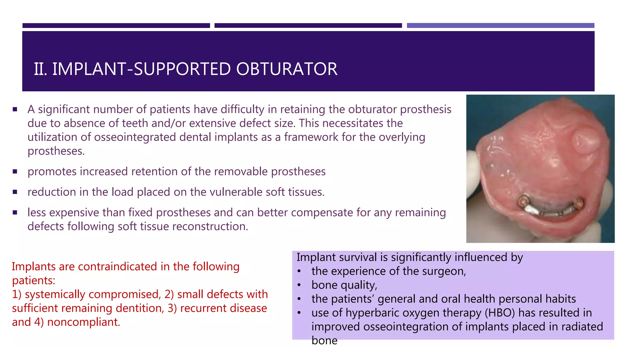 Prosthodontic rehabilitation of maxillary defect in a patient | PPTX