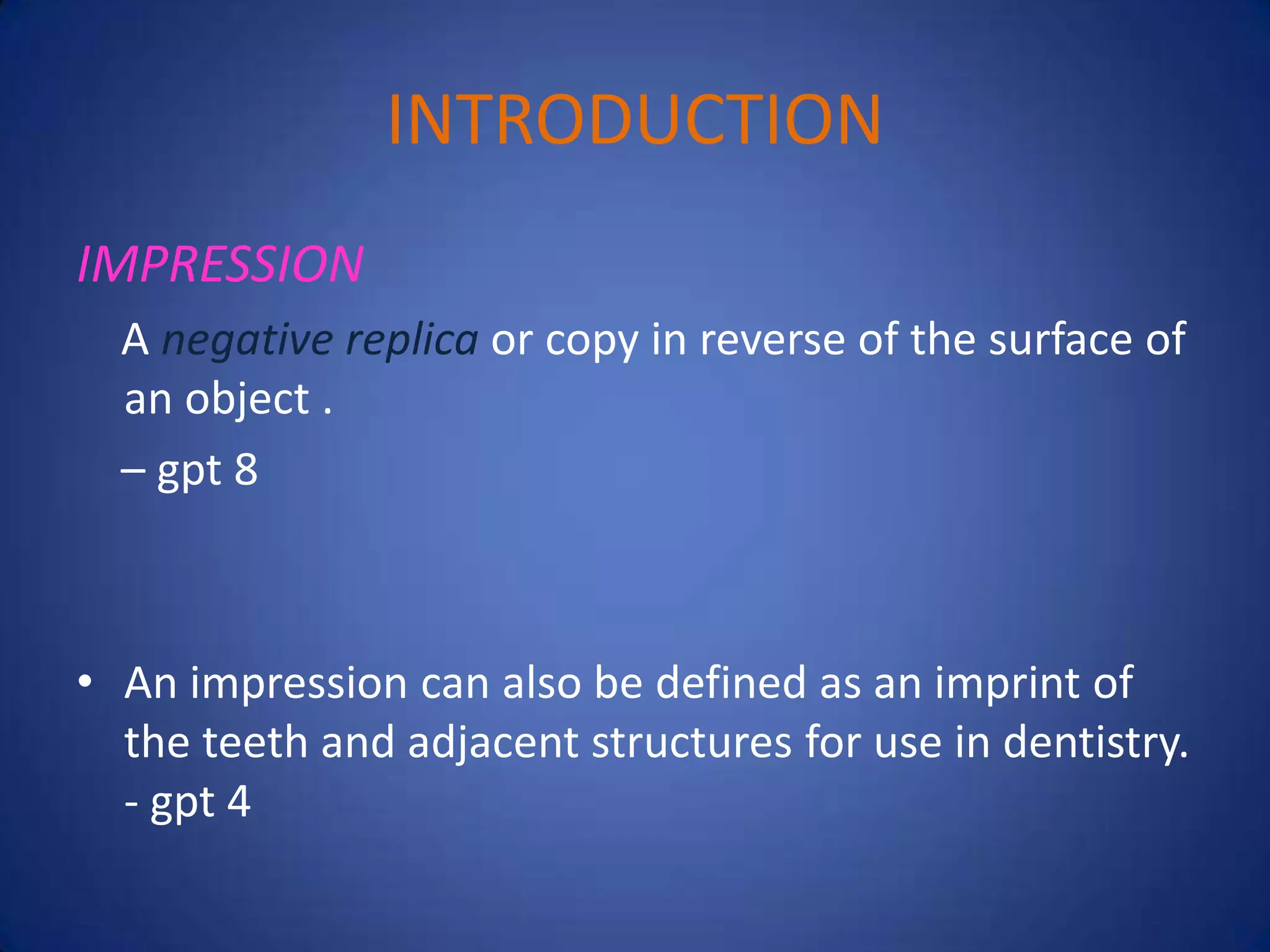 impression techniques of complete denture | PPTX