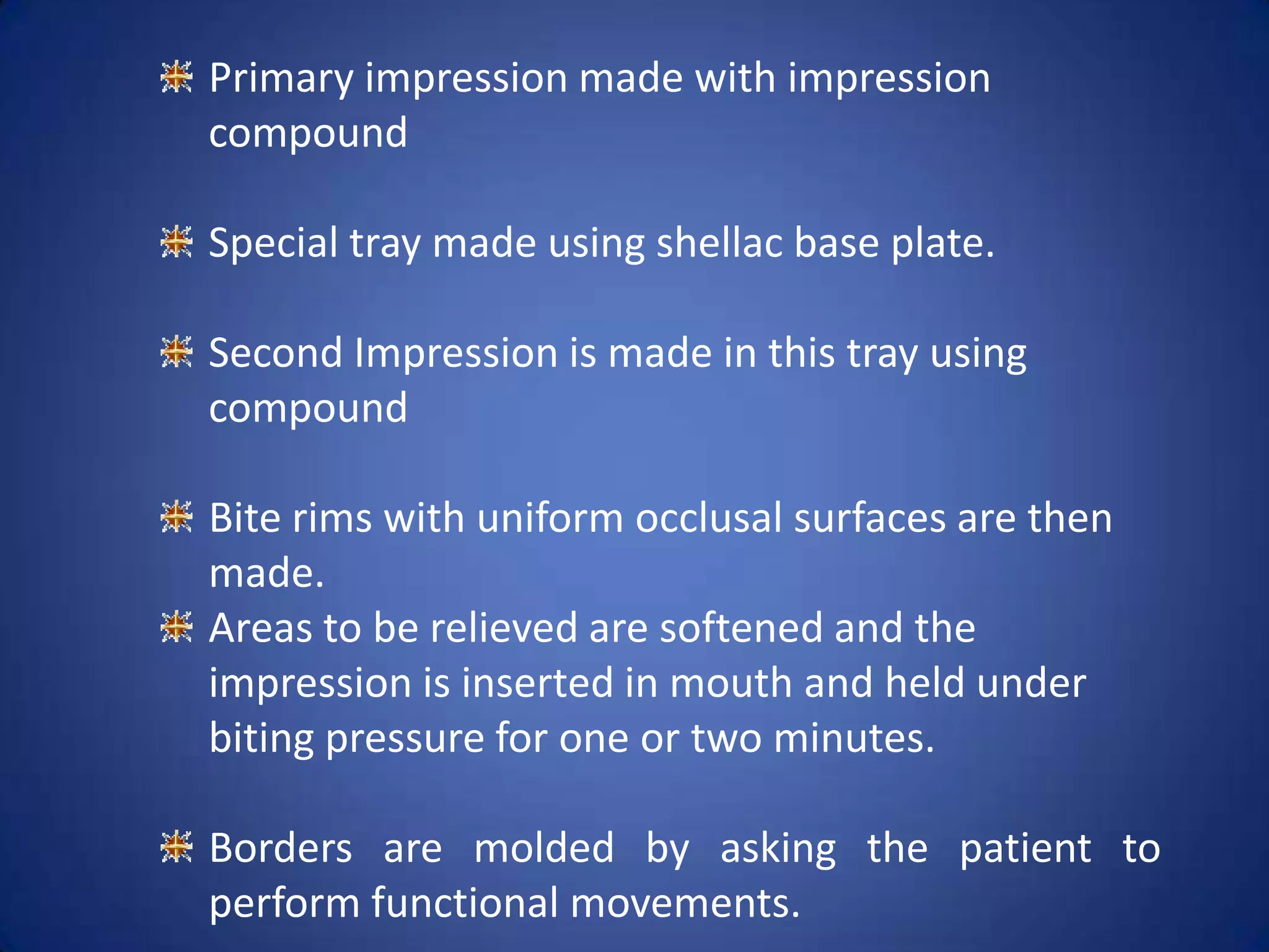 impression techniques of complete denture | PPTX