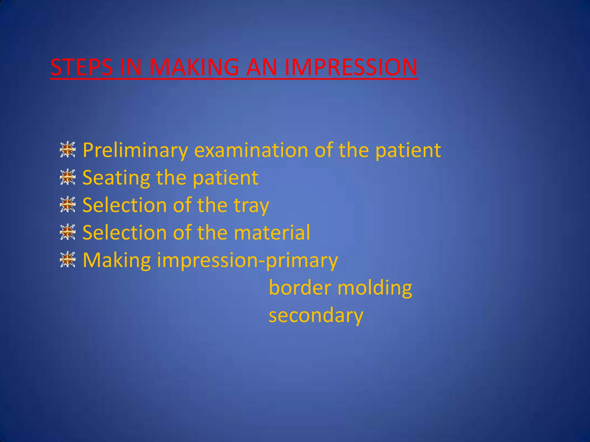impression techniques of complete denture | PPTX