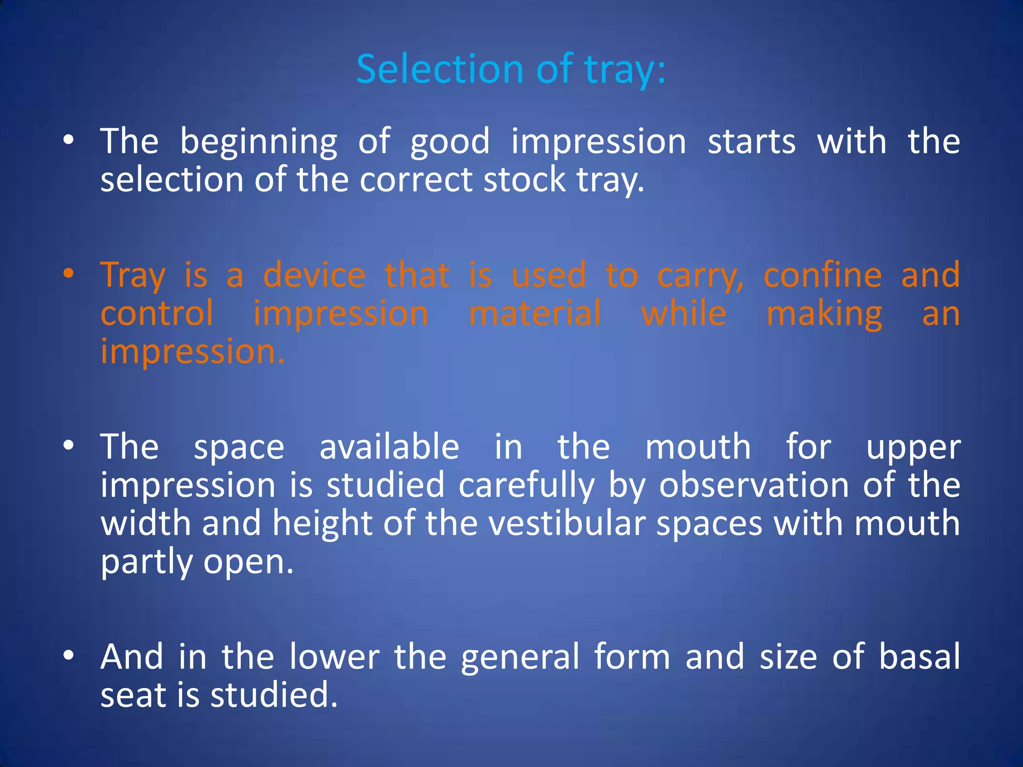 impression techniques of complete denture | PPTX