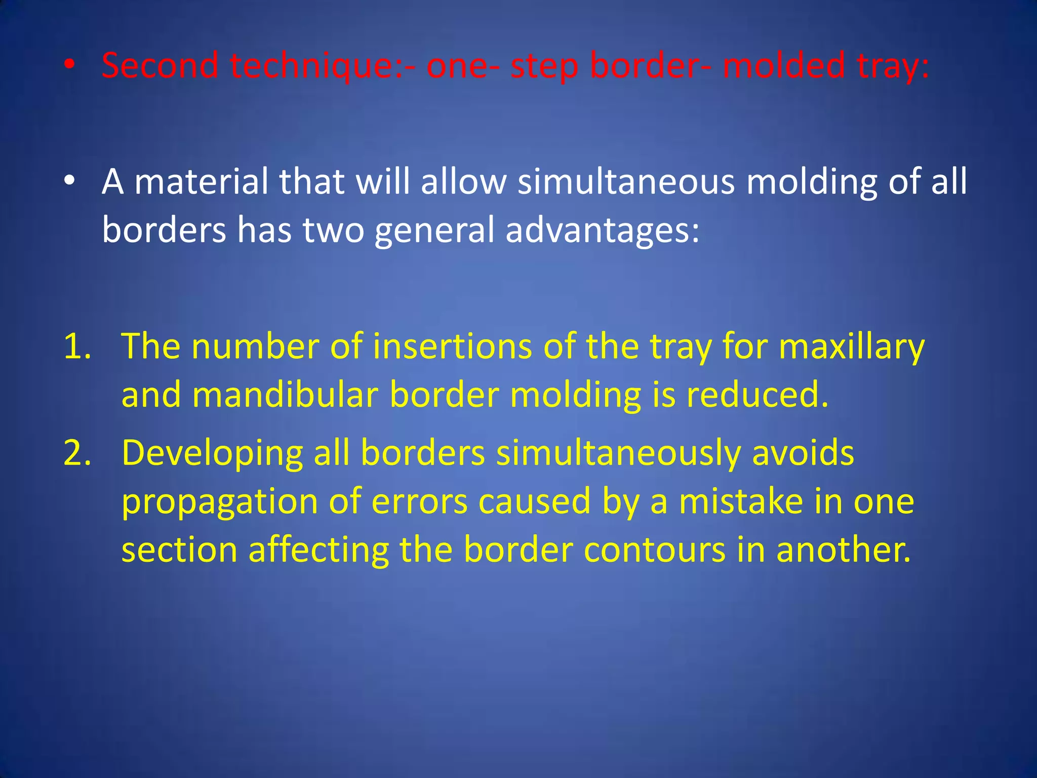 impression techniques of complete denture | PPTX