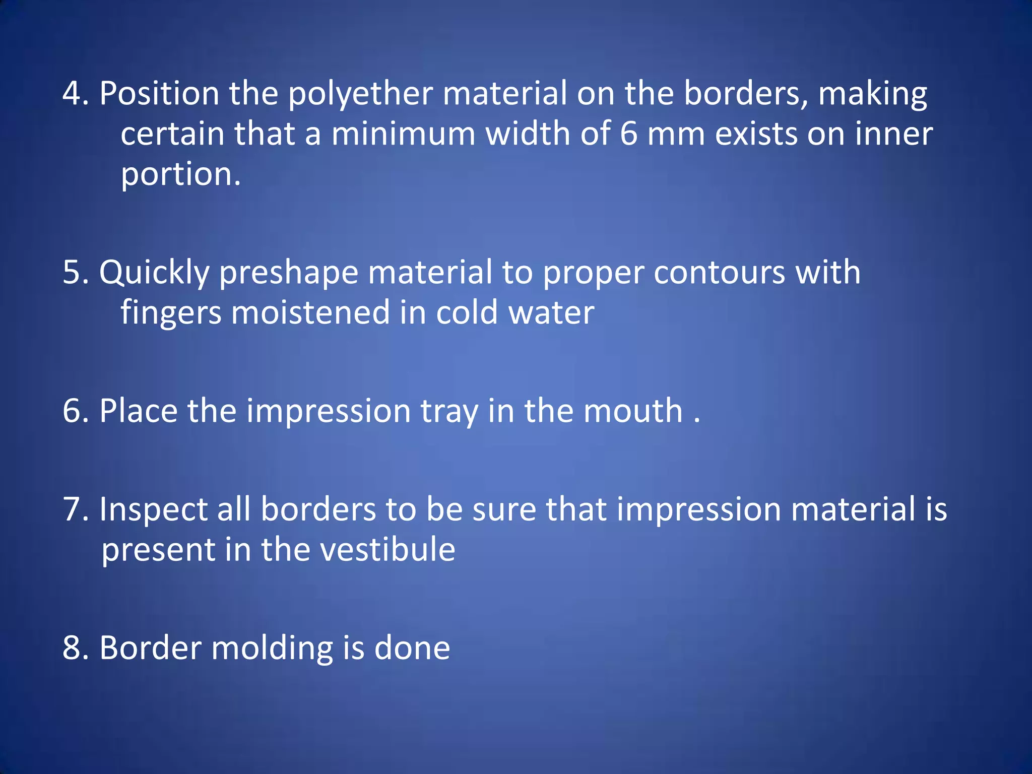 impression techniques of complete denture | PPTX