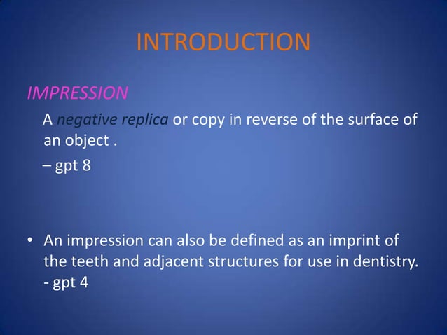 impression techniques of complete denture | PPTX | Dental Health | Diseases and Conditions