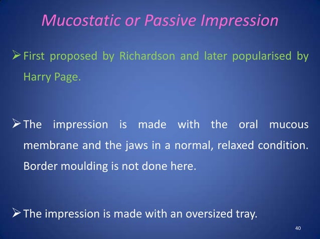 impression techniques of complete denture | PPTX | Dental Health ...