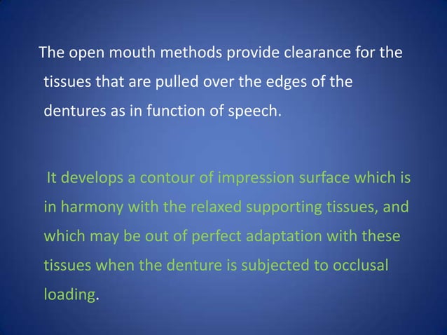 impression techniques of complete denture | PPTX | Dental Health ...