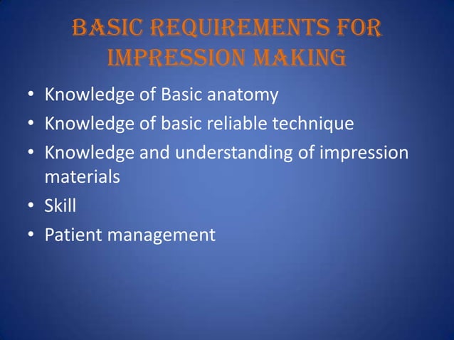 impression techniques of complete denture | PPTX | Dental Health ...