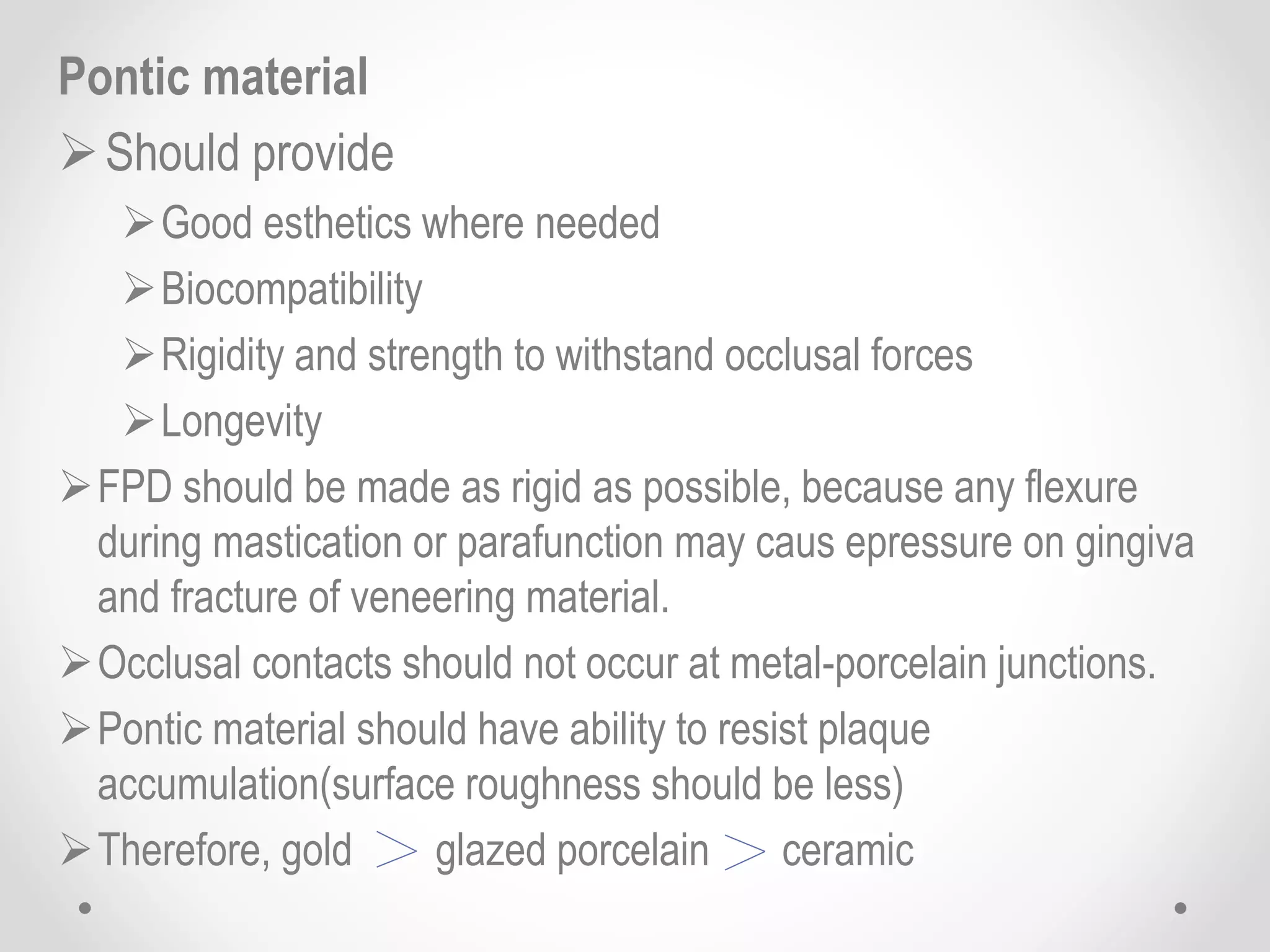 pontics in FPD (prosthodontics) | PPTX