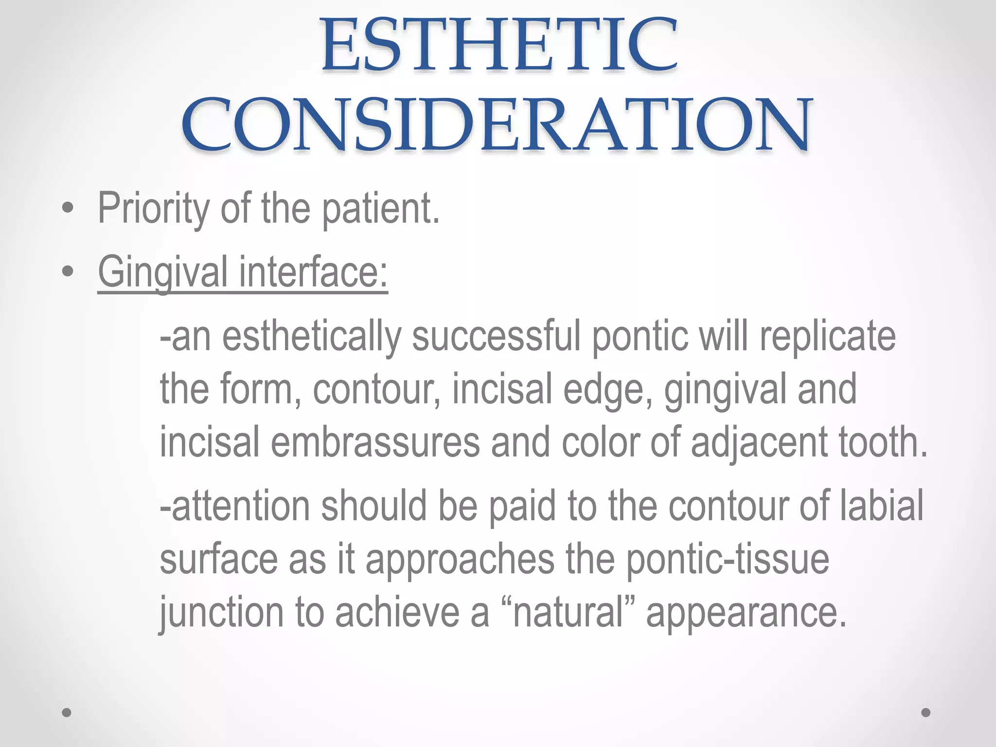 pontics in FPD (prosthodontics) | PPTX
