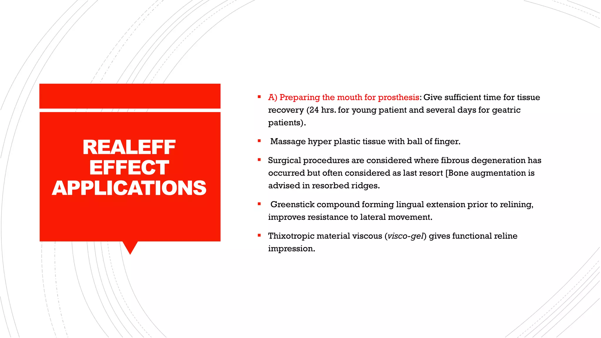Prosthodontics - realeff relevance in complete denture | PDF