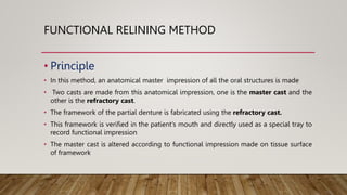 Functional impression in RPD | PPTX