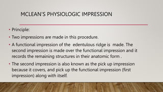 Functional impression in RPD | PPTX