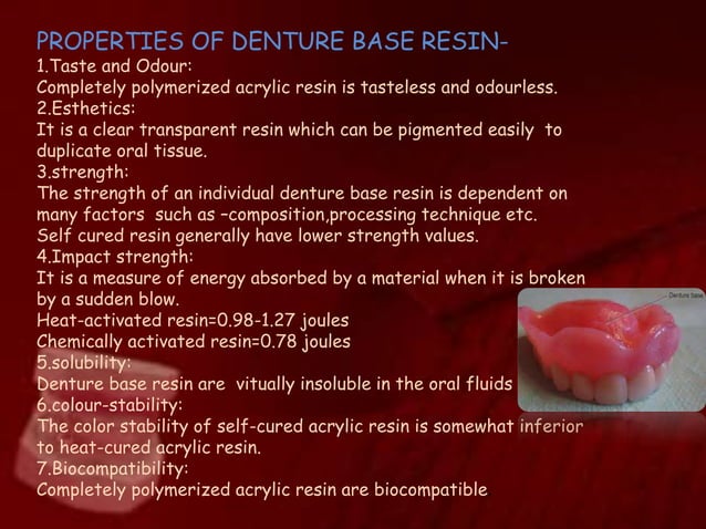 denture base resin presentation | PPT