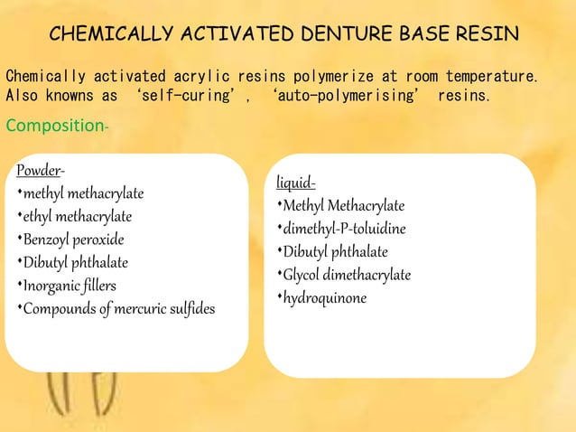 denture base resin presentation | PPT