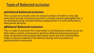 BALANCED OCCLUSION | PDF