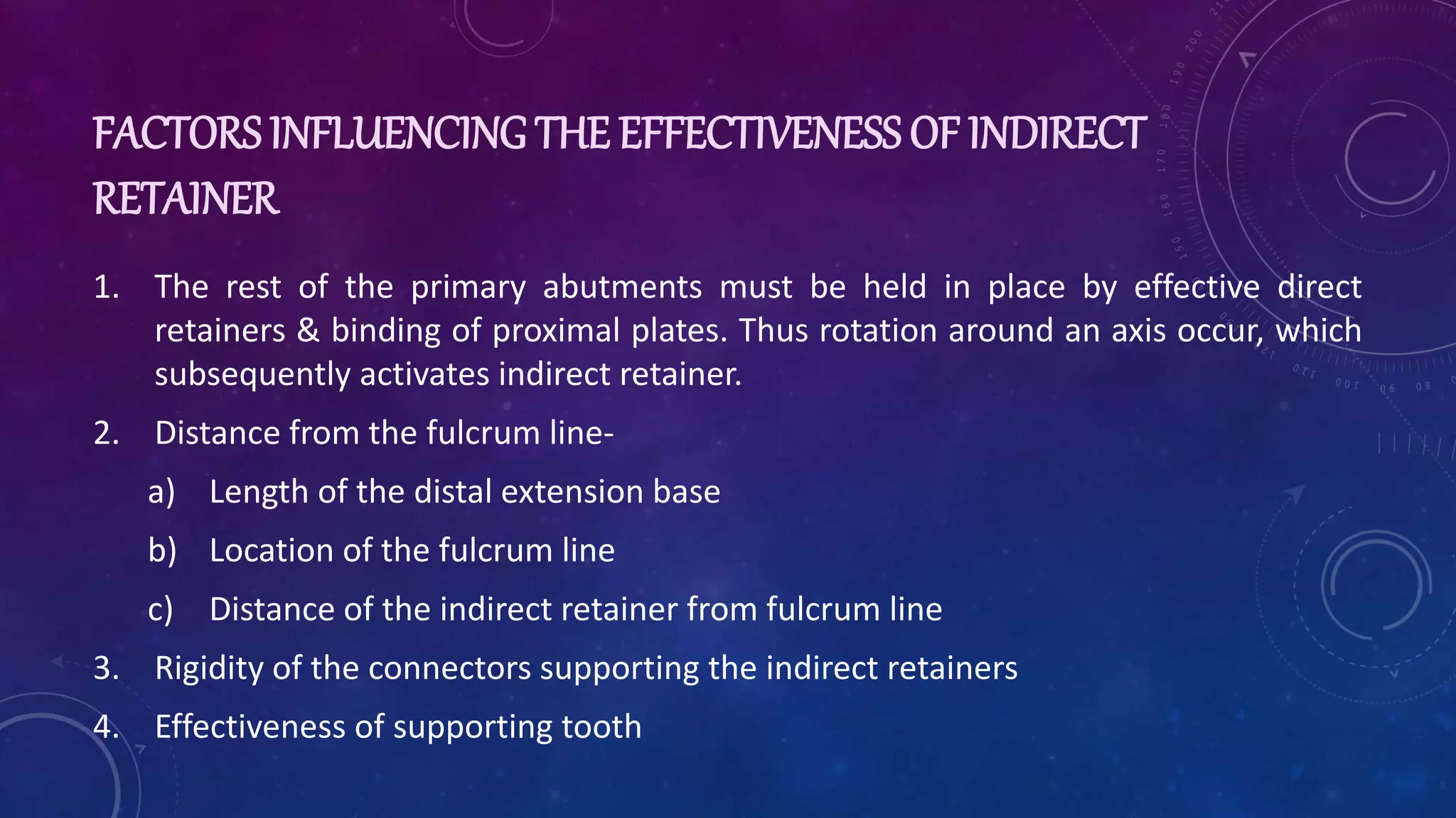 Indirect retainer and minor connector.pptx