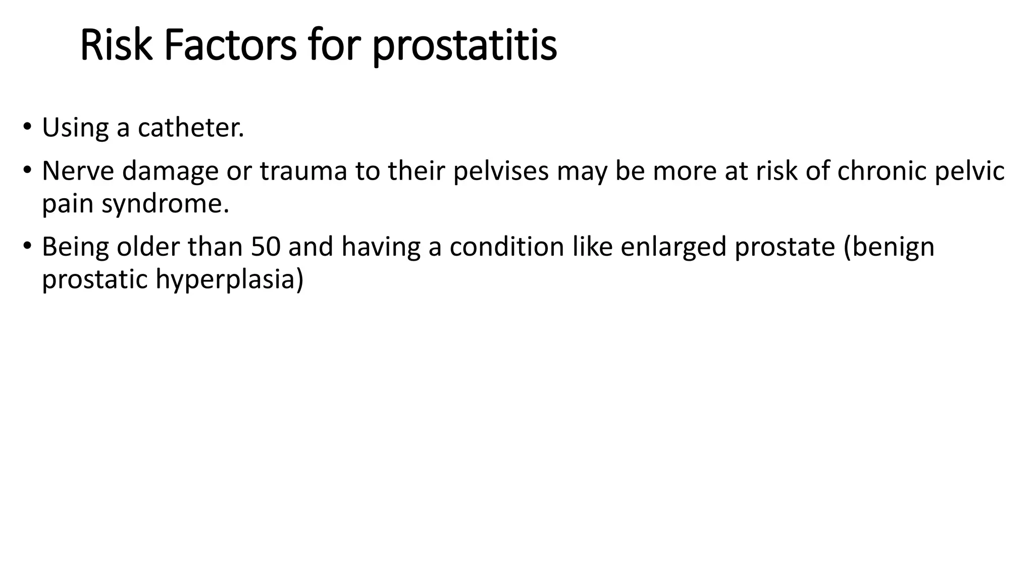 A lecture slide on Prostitis.pptx for nursing students | PPTX