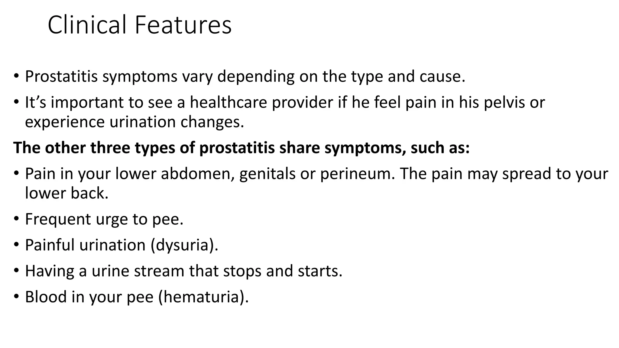A lecture slide on Prostitis.pptx for nursing students | PPTX