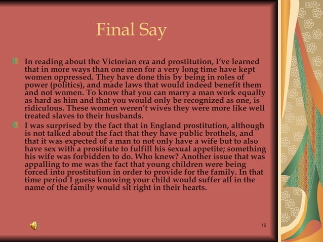 Prostitution In The Victorian Era
