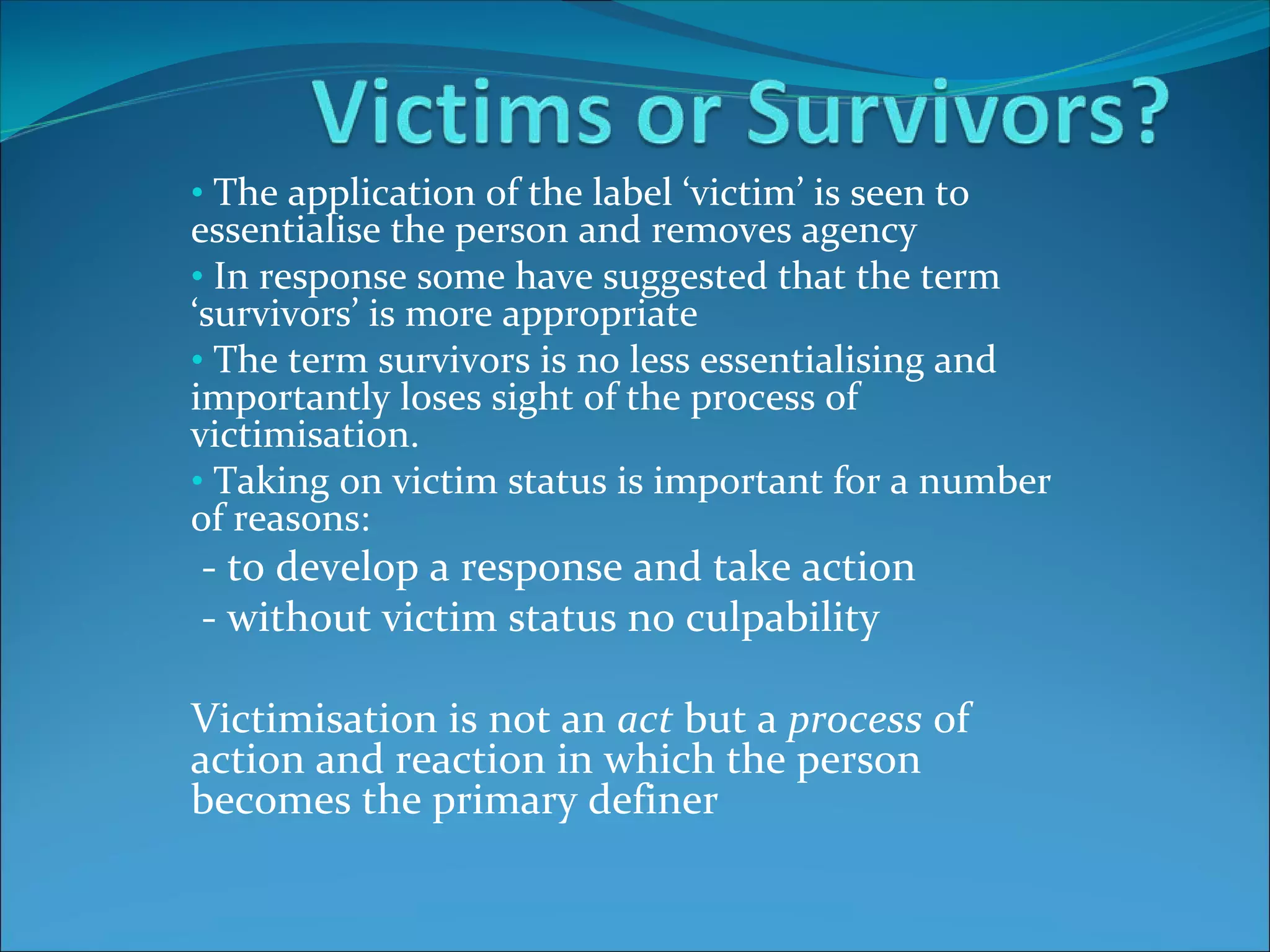 Prostitution and victimisation: A Realist Analysis. Roger Matthews | PPT