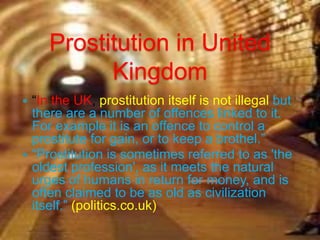 Press Review: Prostitution in UK | PPT