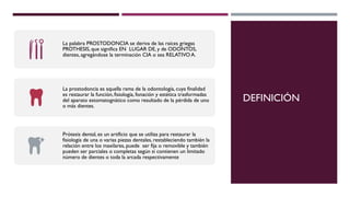 Prostodoncia i.pdf tipos de prótesis dental | PDF