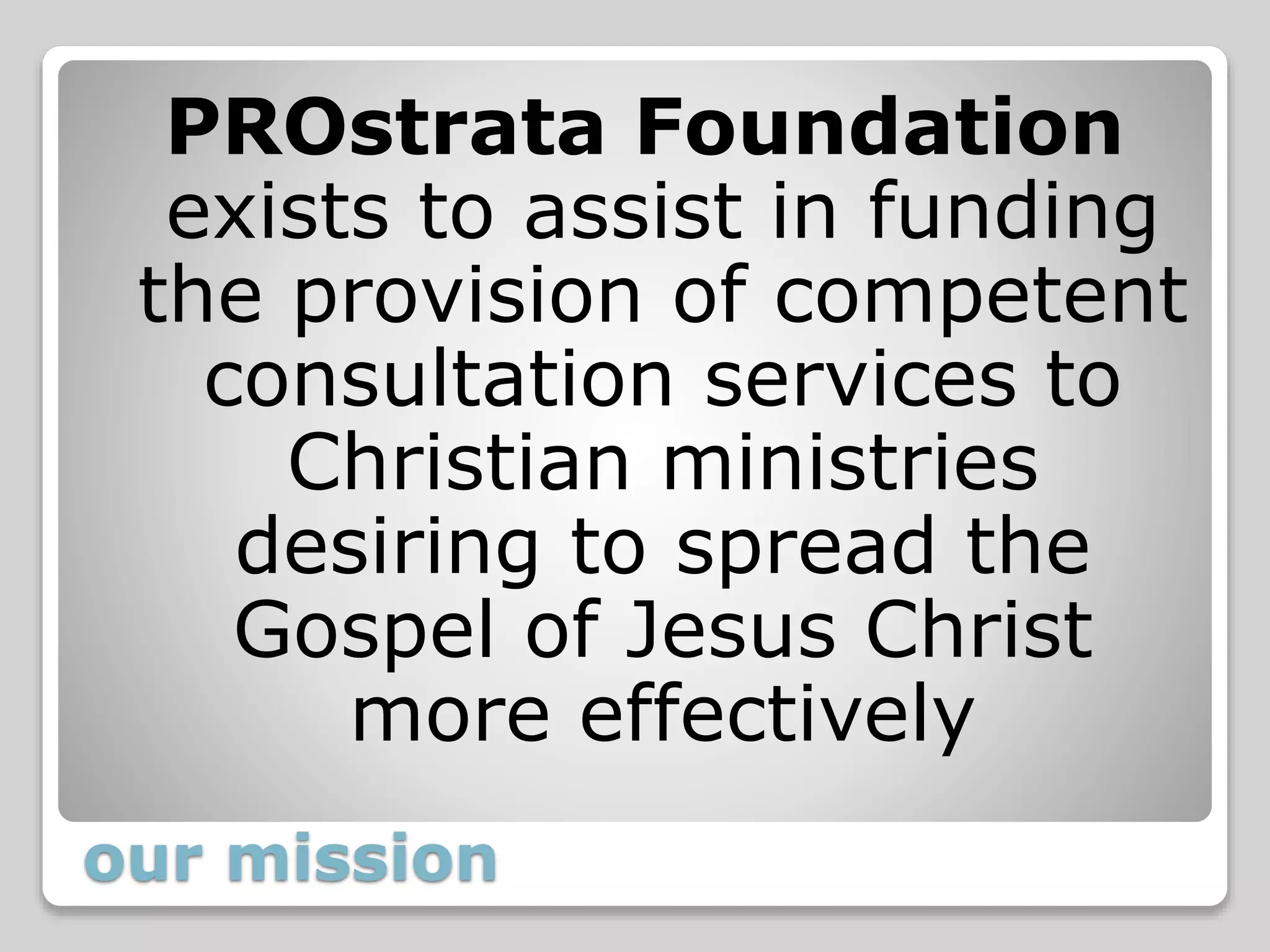 Prostrata Foundation | PPT
