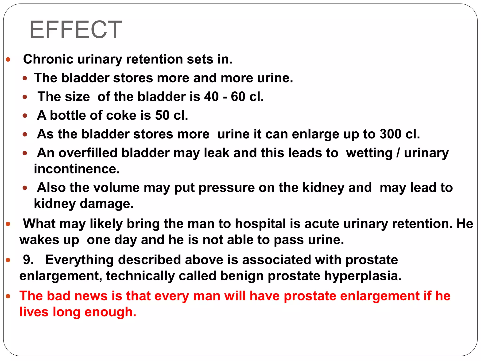 Prostrate Enlargement-Must read for men above 40 | PPTX