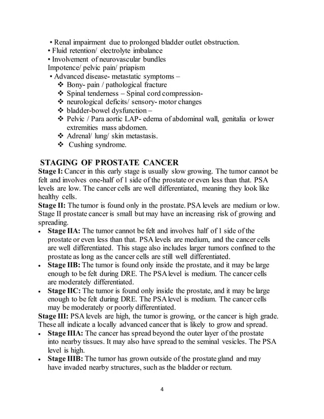 Prostrate cancer | DOCX | Cancer | Diseases and Conditions