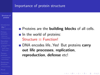 Introduction to protein structure | PDF | Chemistry | Science