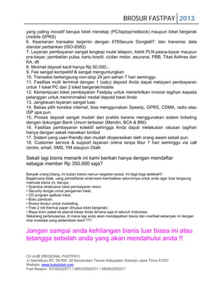 Brosur fastpay | PDF