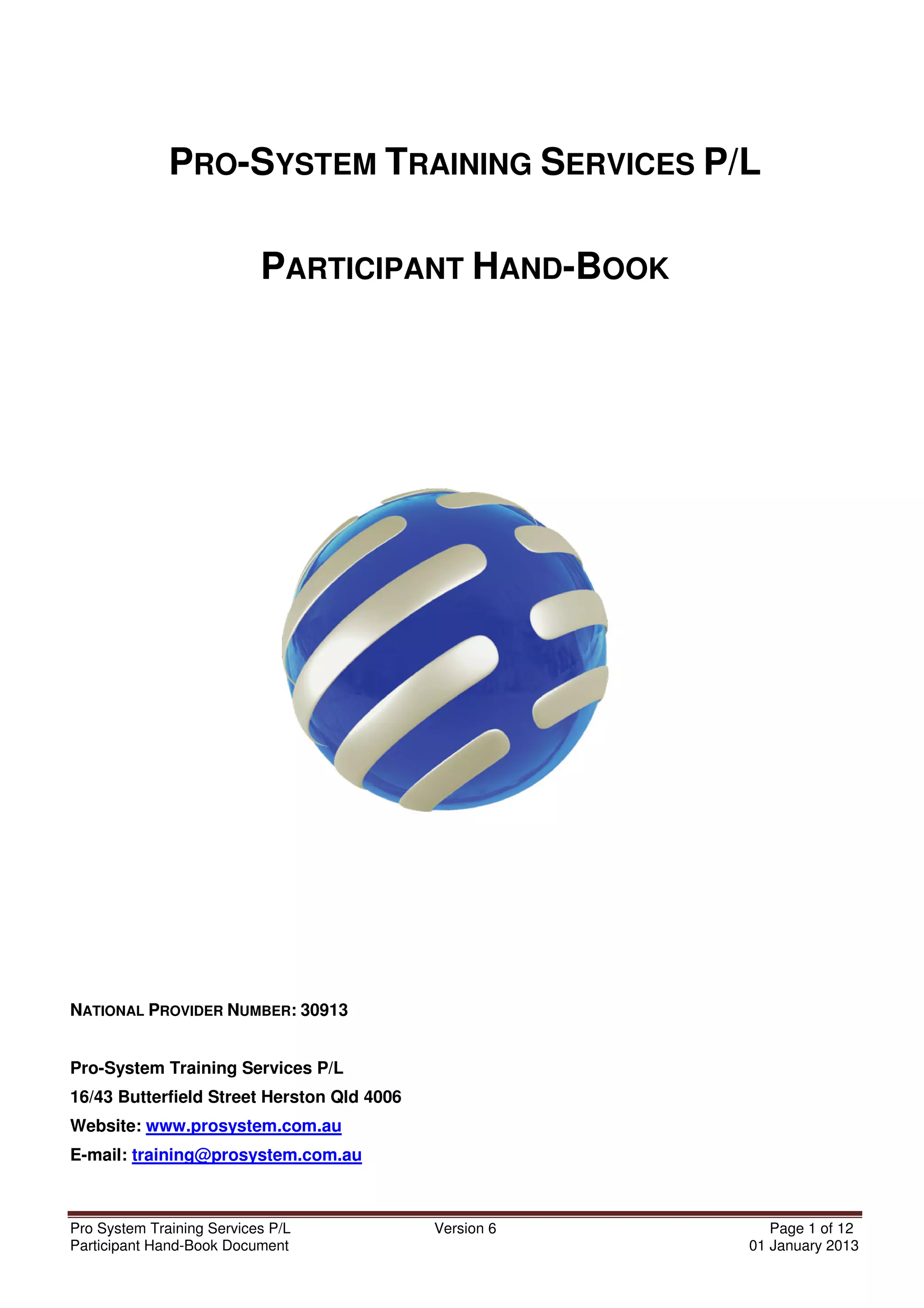 Prosystem participant handbook | PDF