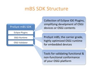 ProSyst OSGi SDK | PPT