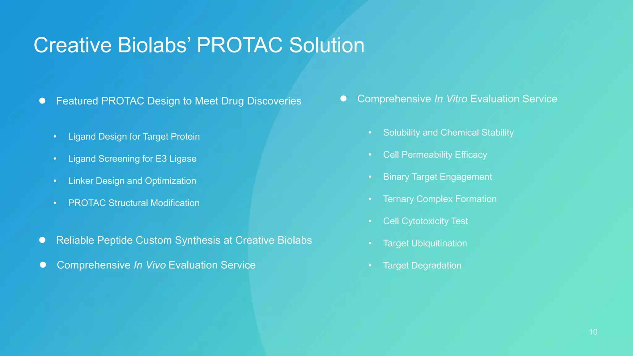 PROTAC Technology in Tumor Targeted Therapy - Creative Biolabs | PPTX