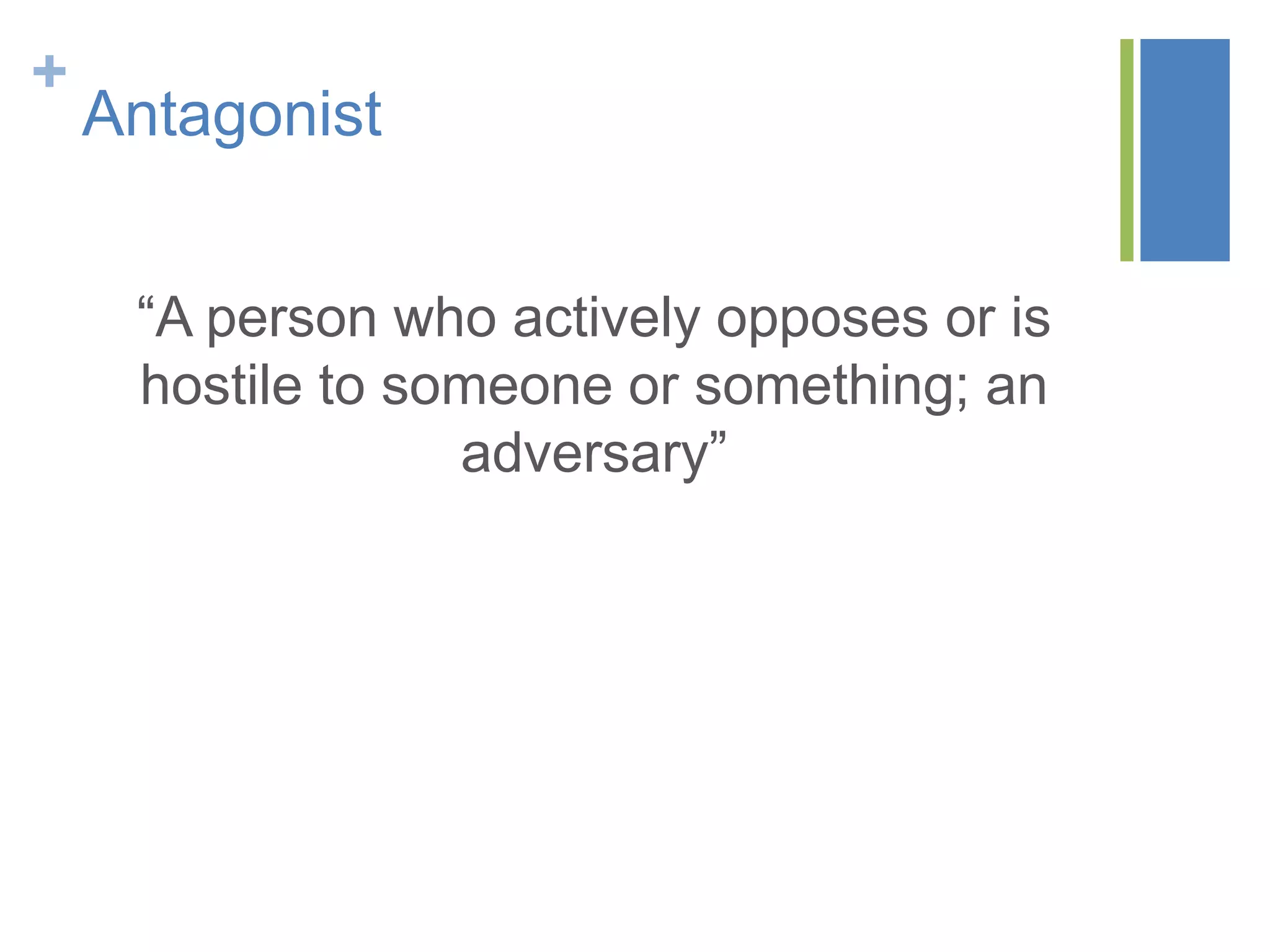 Protagonist VS Antagonist | PPTX