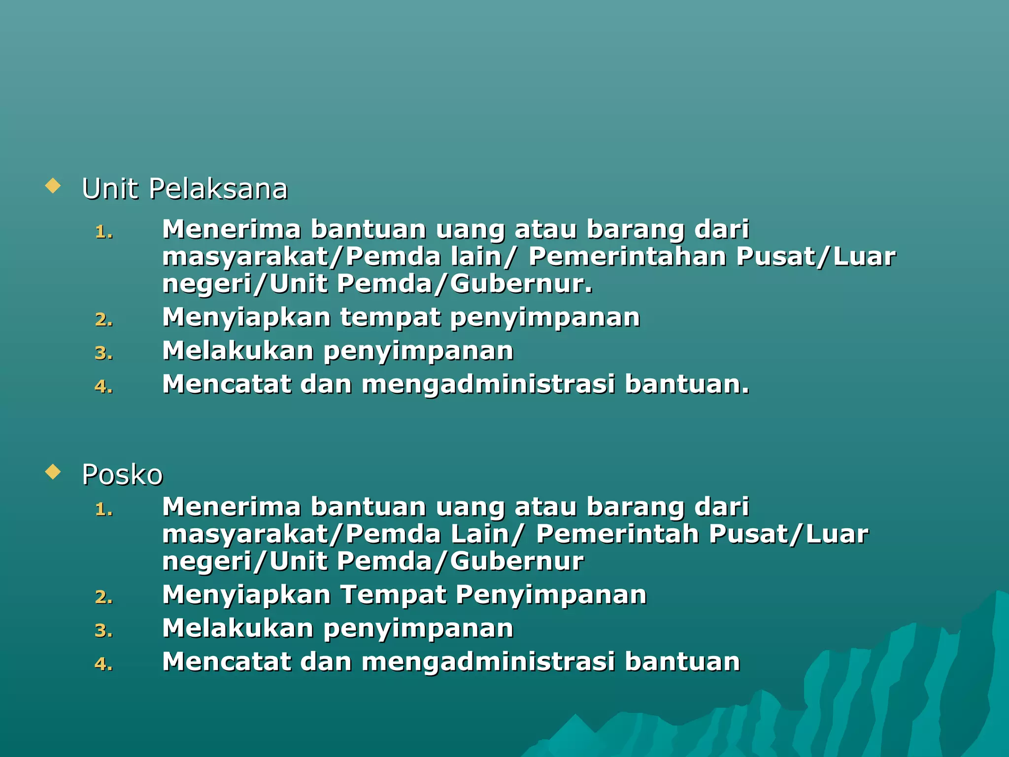 Protap penanggulangan bencana | PPT