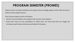 Desain Program tahunan dan program semester | PPTX