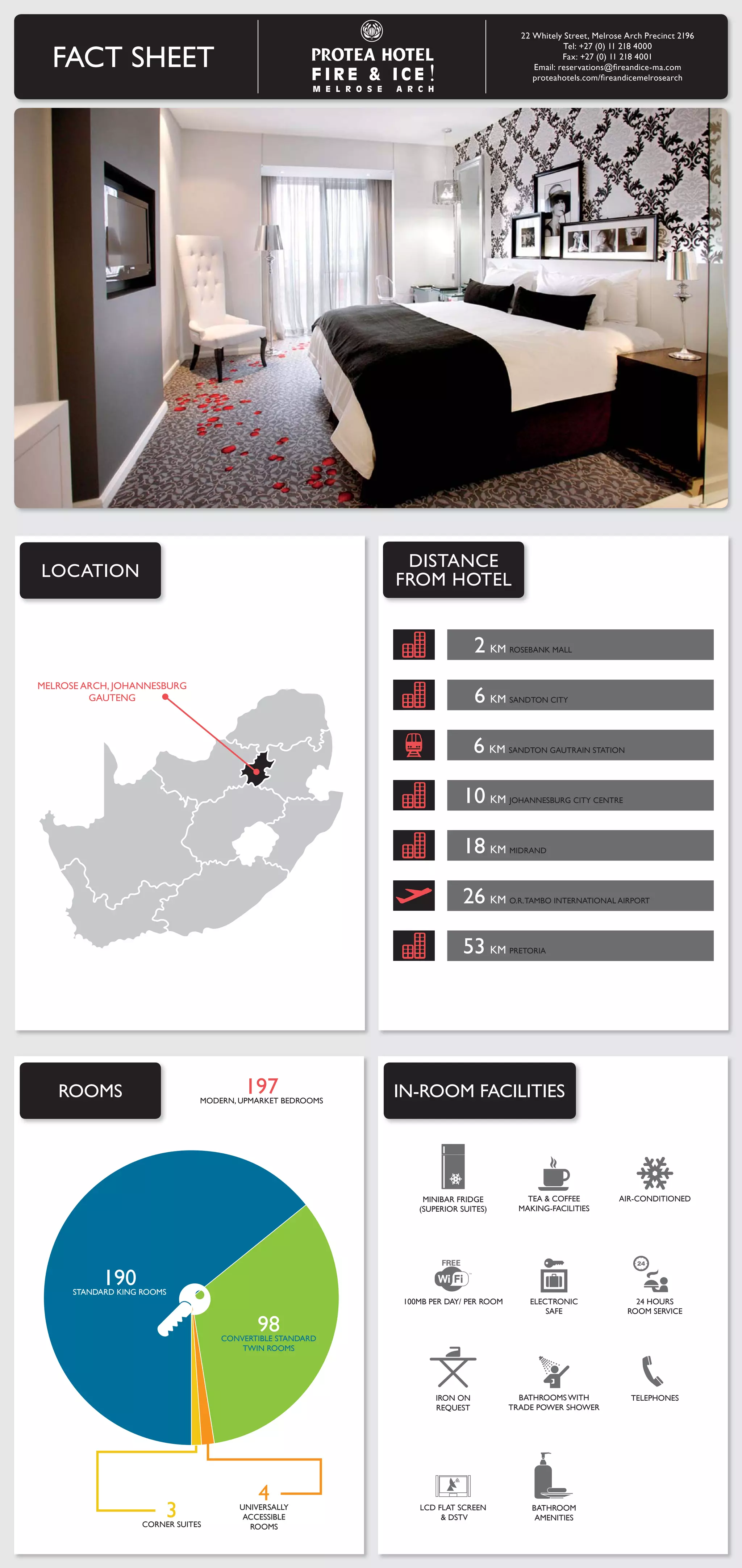 Protea Hotel Fire & Ice! Melrose Arch Fact Sheet | PDF
