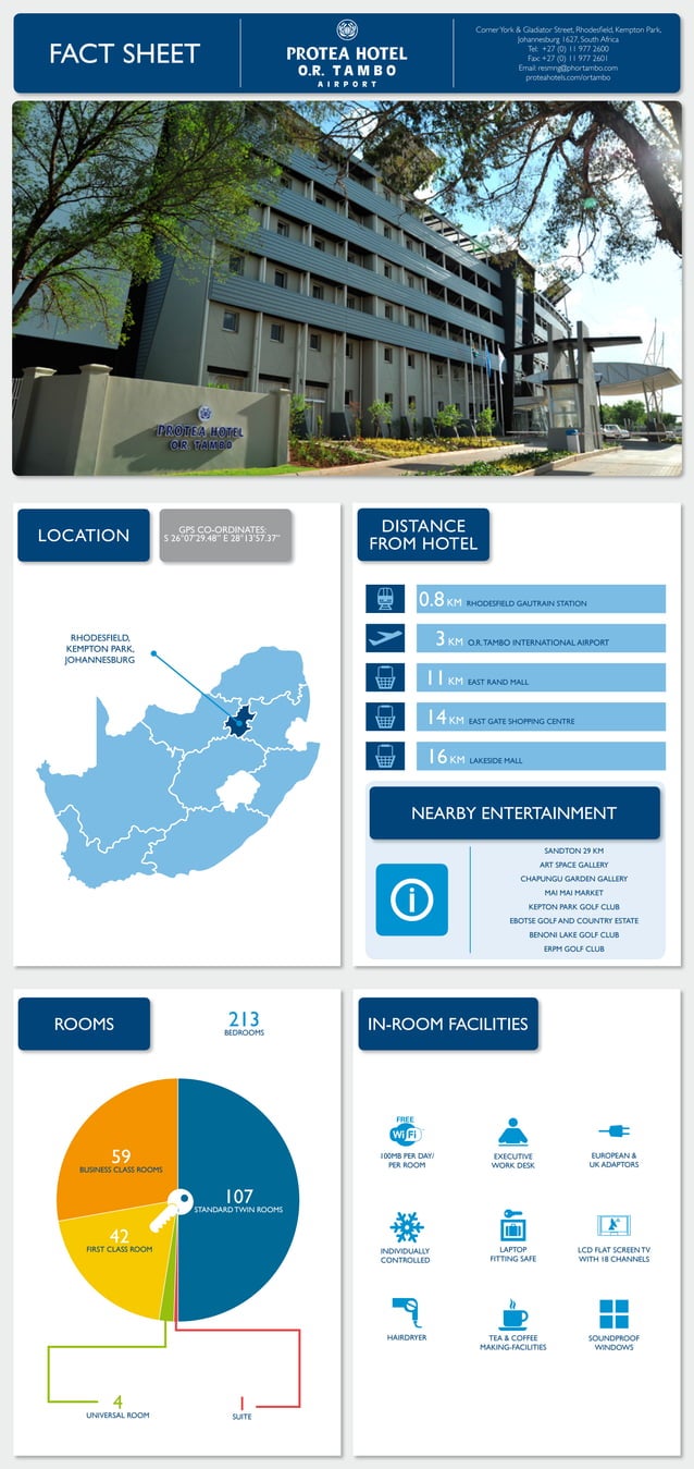 Protea Hotel OR Tambo Airport Fact Sheet | PDF | Africa Travel | Travel ...