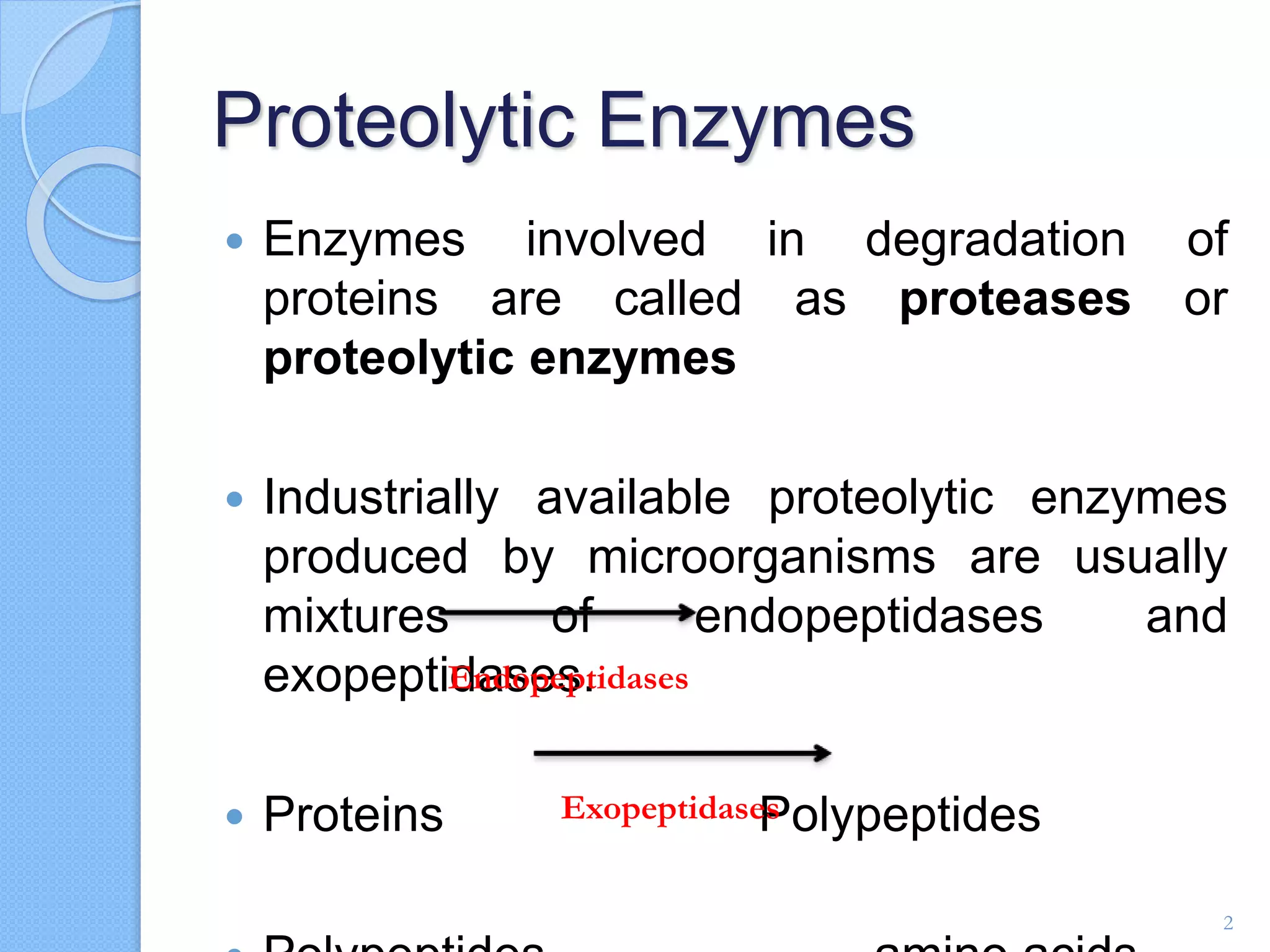 Proteolytic enzymes | PPT