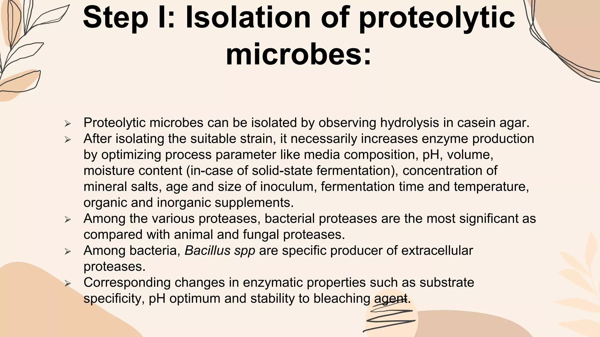 Production of enzyme Proteases: Biotechnology, pharmacy | PPTX