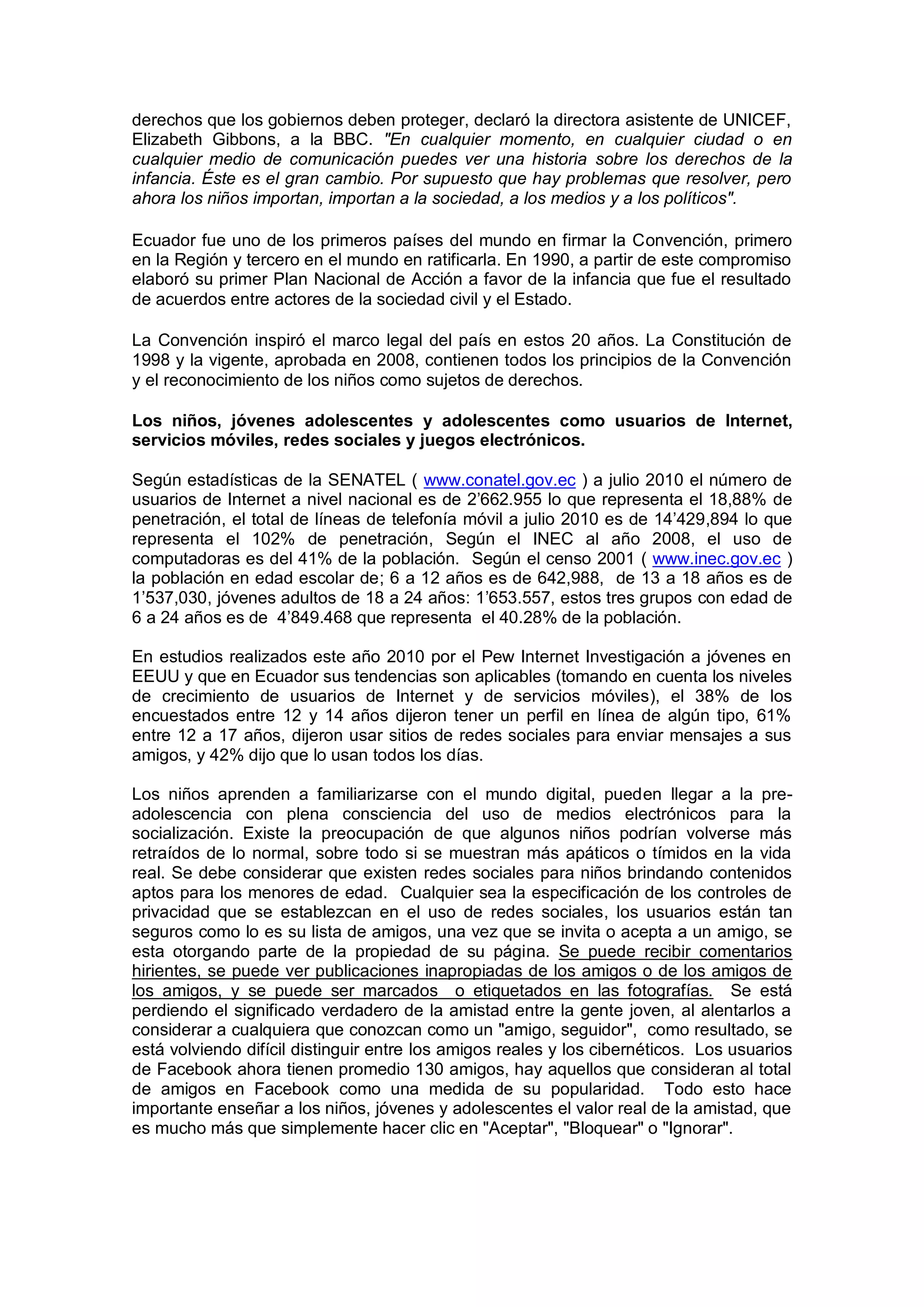 Proteccion niños jovenes tic ec (1) | PDF