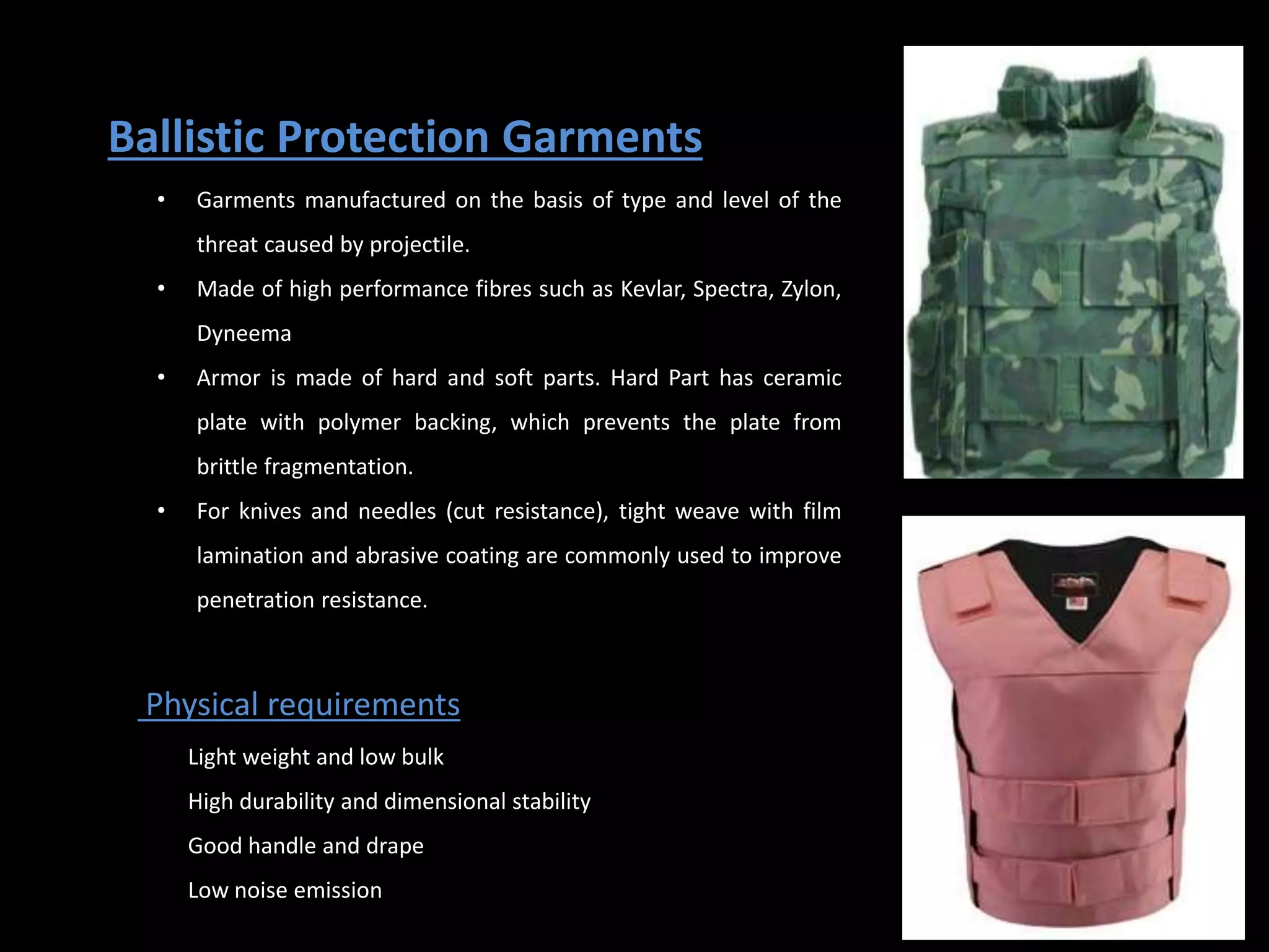 Protective textiles types and scope | PPTX